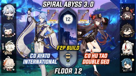 C0 Ayato International And C0 Hu Tao Double Geo Spiral Abyss 30 Floor