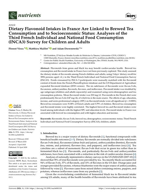 Nutrients 16 01118 V2 Pdf Flavonoid Nutrition
