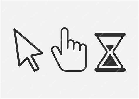 Premium Vector Pixel Cursors Icons Mouse Hand Arrow Hourglass Vector