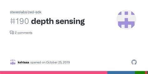 Depth Sensing · Issue 190 · Stereolabszed Sdk · Github