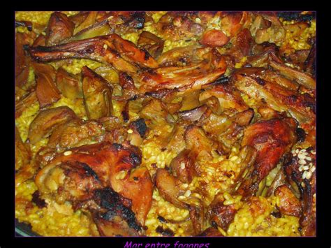 Mar Entre Fogones ARROZ AL HORNO CON CONEJO SETAS Y ALCACHOFAS