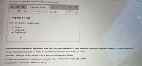 Solved With Reference To The Following Screenshot Complete Chegg