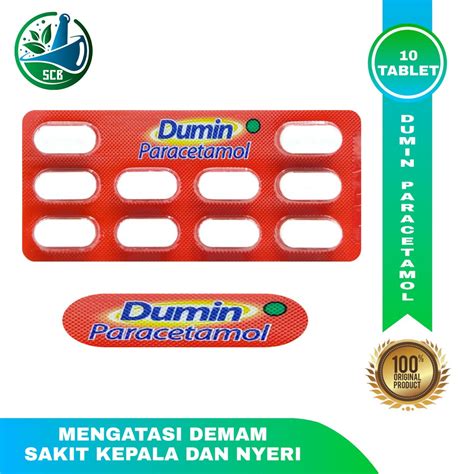 Jual Dumin Paracetamol 500mg Tablet Obat Sakit Kepala Demam