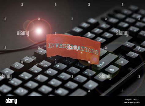 Sign Displaying Investigations Business Overview The Formal Action Or Systematic Examination