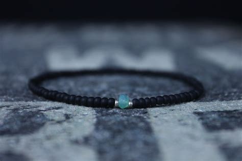 Opal Bracelet Peruvian Blue Opal Mens Jewelry Boho Bracelet