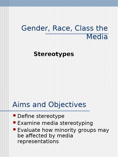Lecture 4 Stereotypes And Effects Pdf