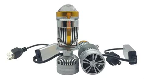 Kit Focos Led H Alta Y Baja Lupa Mini Proyector Meses Sin Inter S