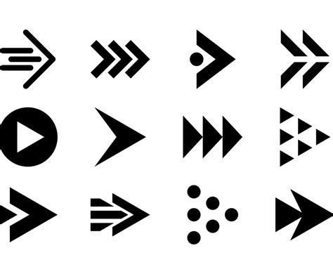 Arrow Flat Shape Icon Element Collection Vector Art And Graphics