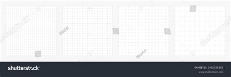 Set Square Grid Background Lines Dots Stock Vector Royalty Free