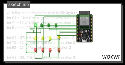 15 traffic light control system copy wokwi esp32 stm32 arduino