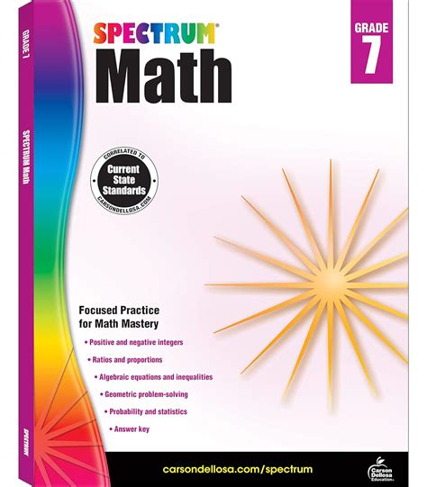 Spectrum 5th Grade Math Workbooks Fractions Geometry Algebra Prep