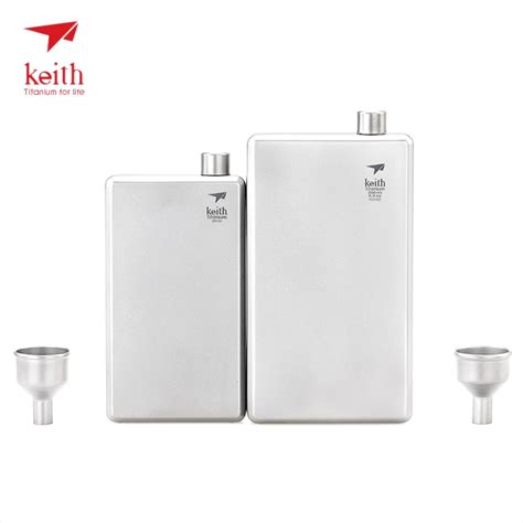 Keith Titanium Hip Flask Outdoor Camping Sport Pocket Alcohol Whiskey