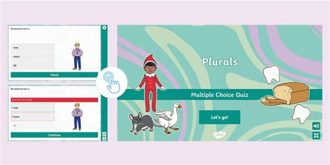 Plurals Multiple Choice Interactive Quiz Teacher Made