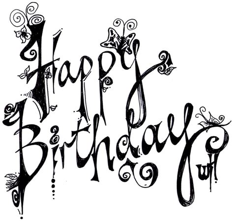Happy Birthday Clipart Black And White Free Download On Clipartmag
