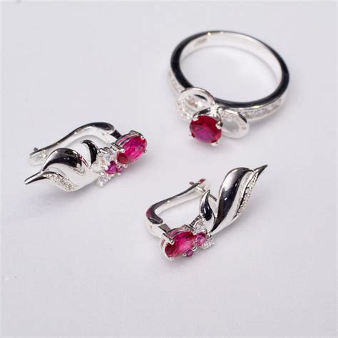 Bộ Trang Sức Ruby Thiên Nhiên Br2 Vnj Trang Sức Việt