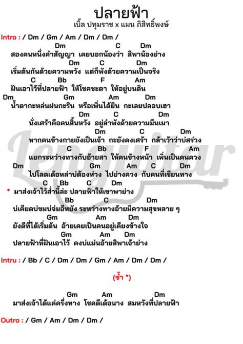 คอร์ดเพลง เพลงที่เธอไม่ฟัง Bedroom Audio Lenguitar