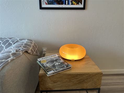 Ikea Varmblixt Led Table Wall Donut Lamp Orange Glass Round Sabine