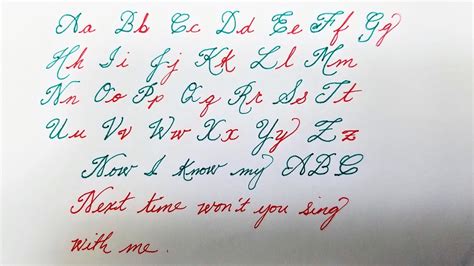 Cursive Writing The Alphabet