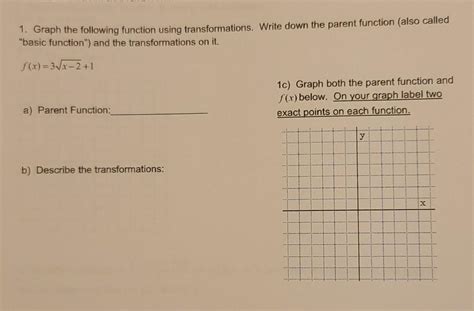 solved 1 graph the following function using