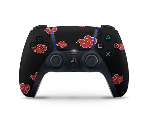 Akatsuki Clouds Pattern Ps5 Controller Ps5 Controller Skin Anime Town