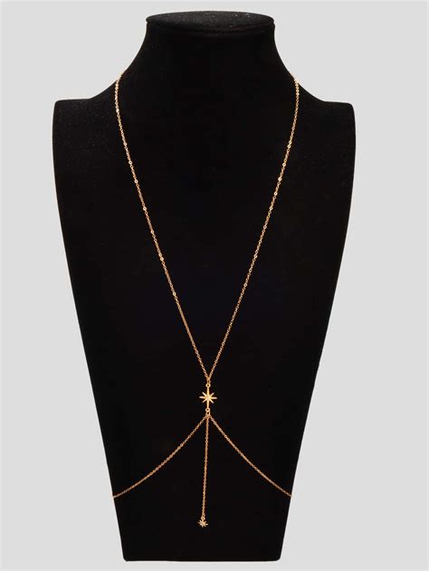 1pc Golden Yellow Diamond Star Pendant Sexy Beach Girls Bikini Body