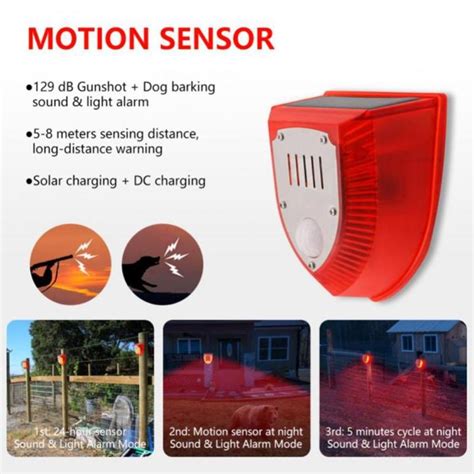 Jhkjf Yard 6 Leds Motion Sensor Sonic Strobe Flash Warning Ultrasonic