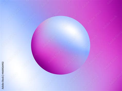 Grey To Pink Gradient Sphere Illustration On A Colorful Gradient Background An Abstract