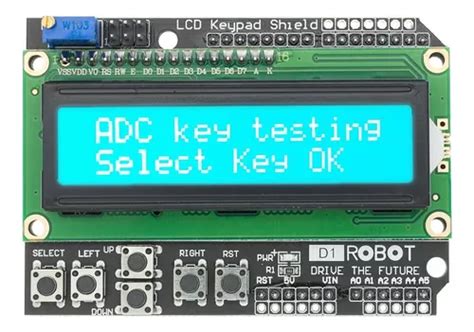 Display Lcd 16x2 1602 Keypad Shield C Botões P Arduino Mercadolivre
