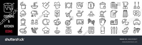 Cooking Icon Set Cooking Kitchen Icon Stock Vector Royalty Free 2462293827 Shutterstock