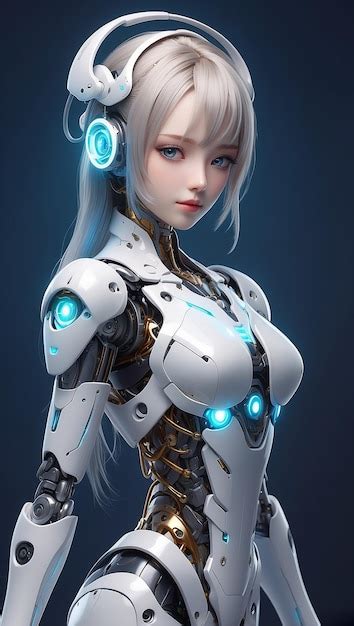 Premium Photo Futuretech Super Girl With High Tech Suit Wings