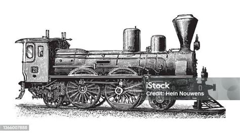오래된 기관차 빈티지 일러스트레이션 기차에 대한 스톡 벡터 아트 및 기타 이미지 기차 에칭 로드고잉 증기 기관 Istock