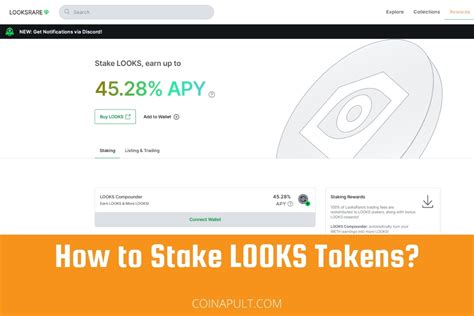 How To Stake Looks Tokens Step By Step Guide Coinapult
