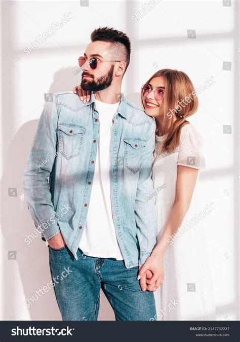 Sexy Smiling Beautiful Woman Her Handsome Stock Photo Shutterstock