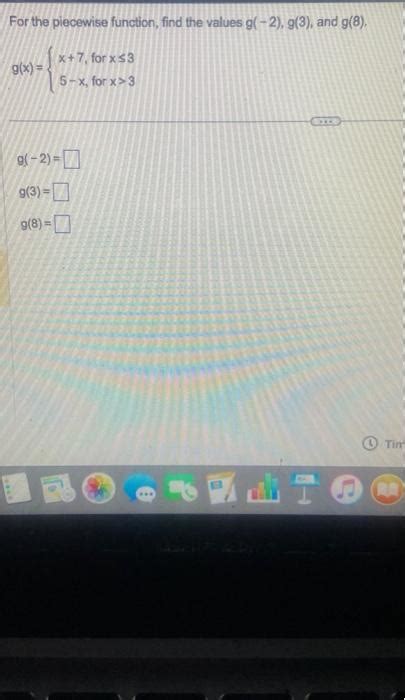 Solved For The Plecewise Function Find The Values Chegg