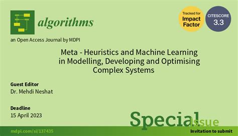Pdf Special Issue Meta Heuristics And Machine Learning In Modelling Developing And