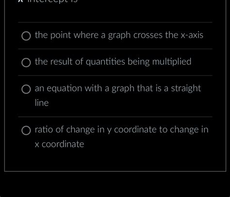 Solved The Point Where A Graph Crosses The X Axis The Result Of