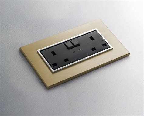 Luxury Brushed Gold Electrical Plug Socket Livinghouse