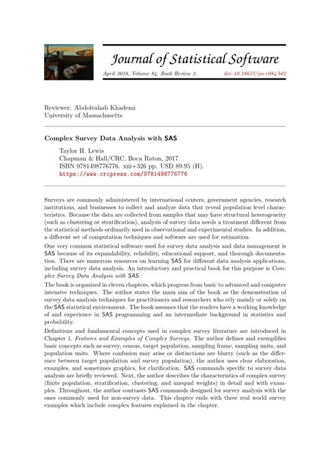 pdf complex survey data analysis with sas
