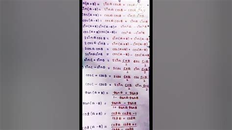 Trigonmetry Formulas Shortsclip Matchprediction Tending Viral India Tseries 2024 Maths