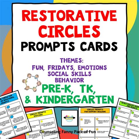 20 Days Of Restorative Circles Prompts The Counseling Fanny Pack