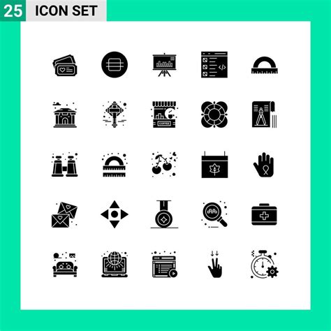 Set Of 25 Modern Ui Icons Symbols Signs For Angle Development Presentation Develop Check