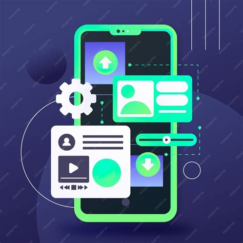 Premium Vector Gradient Uiux Design Illustration