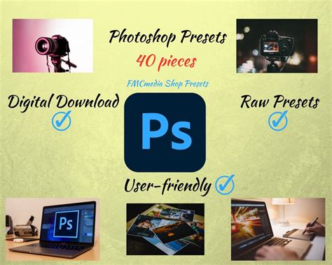 photoshop raw filter presets 40 pieces etsy