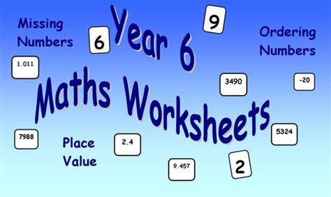 Maths Worksheets Year 6 Teaching Resources