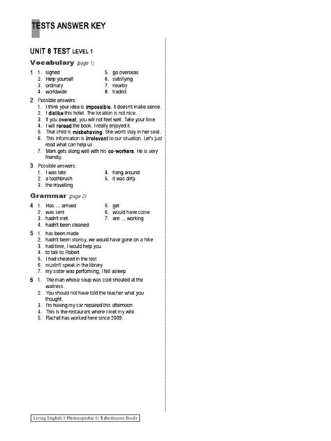 Unit 8 Self Test Answers Pdf