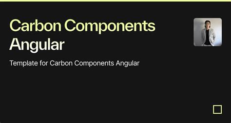 Carbon Components Angular Codesandbox
