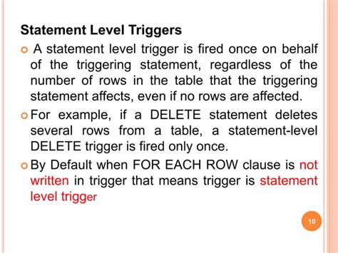 Triggers In Database Management System Ppt