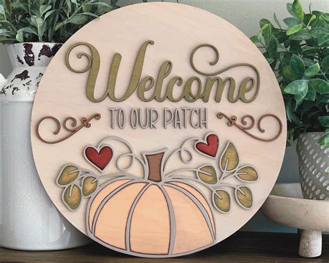 Fall Pumpkin Welcome Sign Instant Digital Download