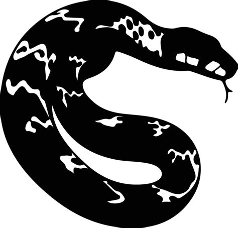 Python Black Silhouette 38102797 Vector Art At Vecteezy