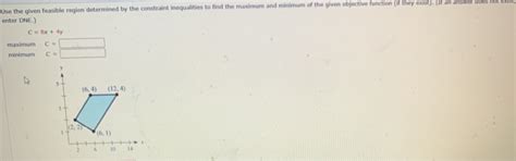 solved use the given feasible region determined by the